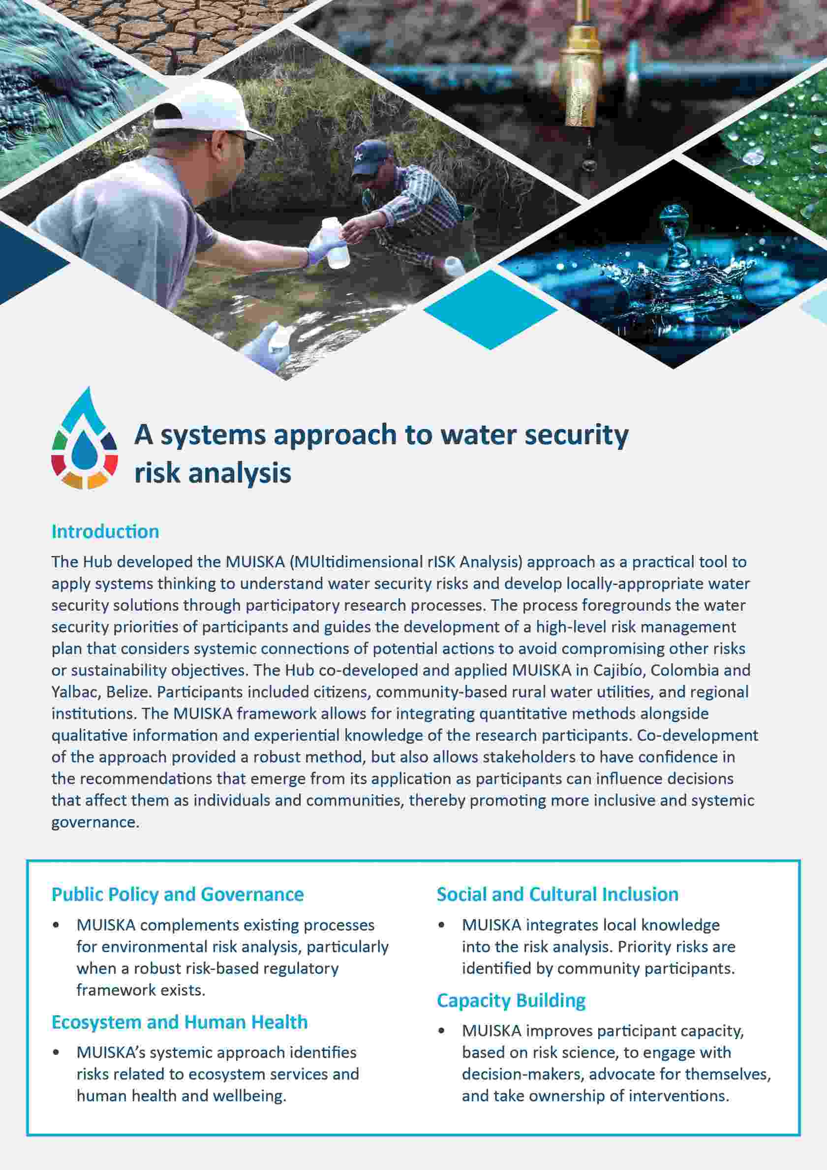 Outcomes | Water Security & Sustainable Development Hub